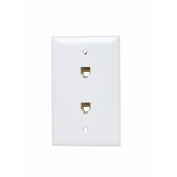 Single 2 Gang Telephone Jack RJ11 w/plate - White | Platinum Imports ...