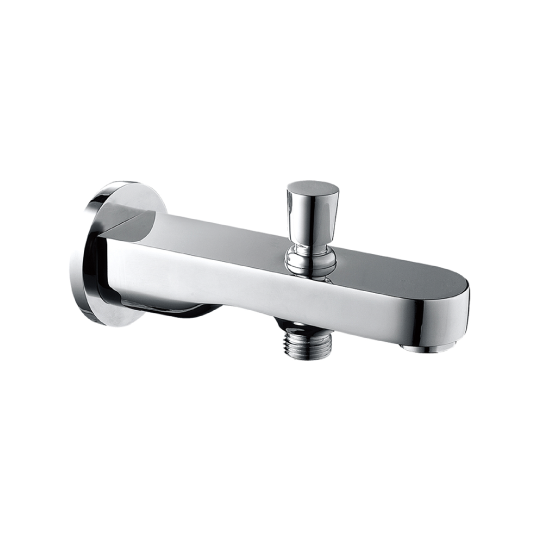 CAE Straight Solid Brass Curved-Edge Tub Spout with Diverter - Chrome ...