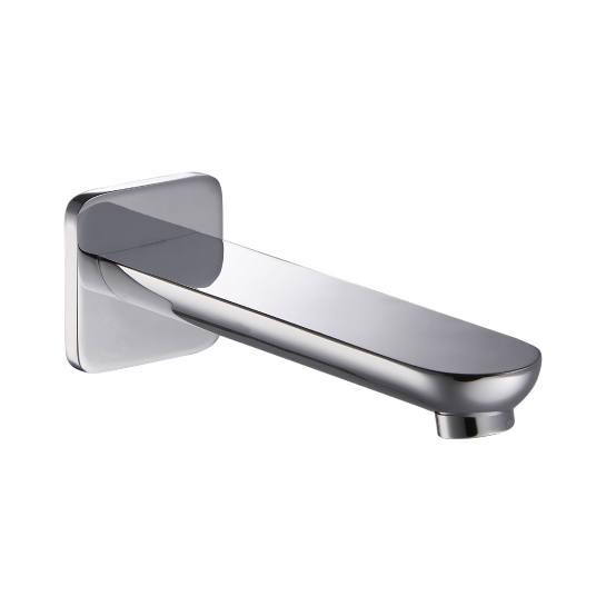 CAE Straight Solid Brass Curved-Edge Tub Spout - Chrome | Platinum ...