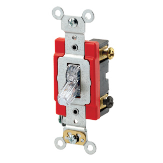 Leviton 20 AMP Toggle Pilot Light Switch -120V- Clear | Platinum ...
