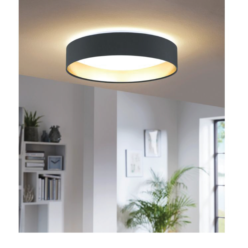 Eglo Maserlo 18W LED Ceiling Light - Black and Gold | Platinum Imports ...