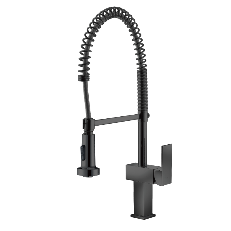 CAE Thames Spring Spout Single-Lever Kitchen Faucet- Matte Black ...
