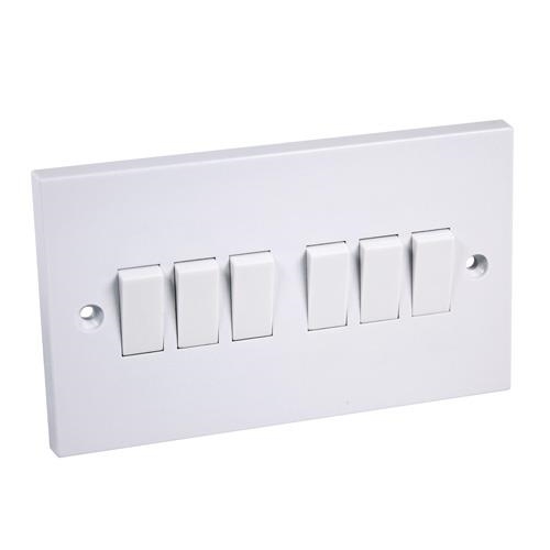 CED 6 Gang 2 Way Plateswitch | Platinum Imports Inc. | Barbados