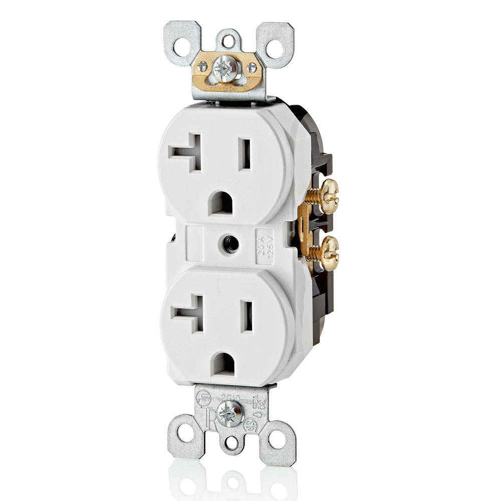 Leviton 20 AMP Tamper Resistant Duplex Receptacle -125V | Platinum ...
